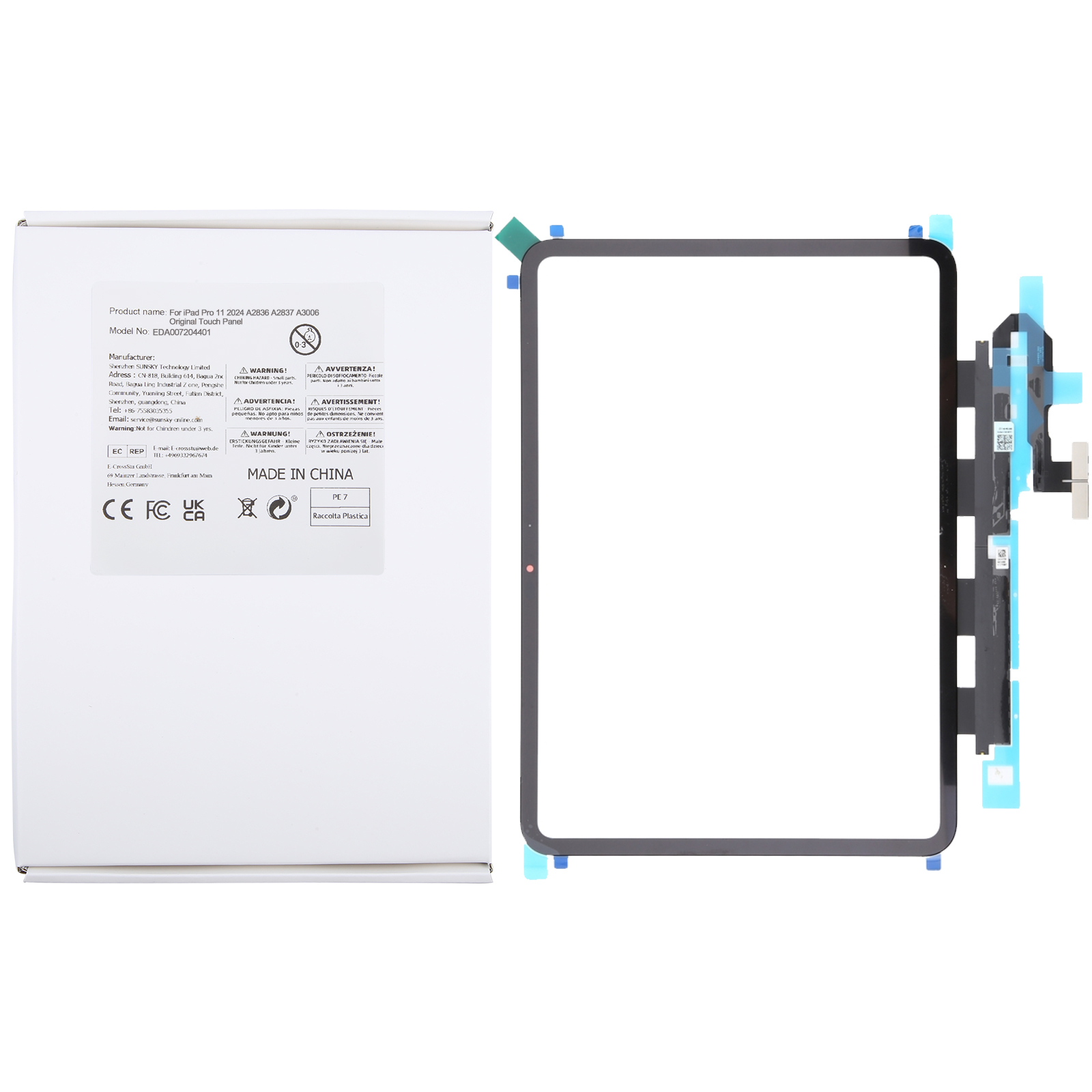 For iPad Pro 11 2024 A2836 A2837 A3006 Original Touch Panel