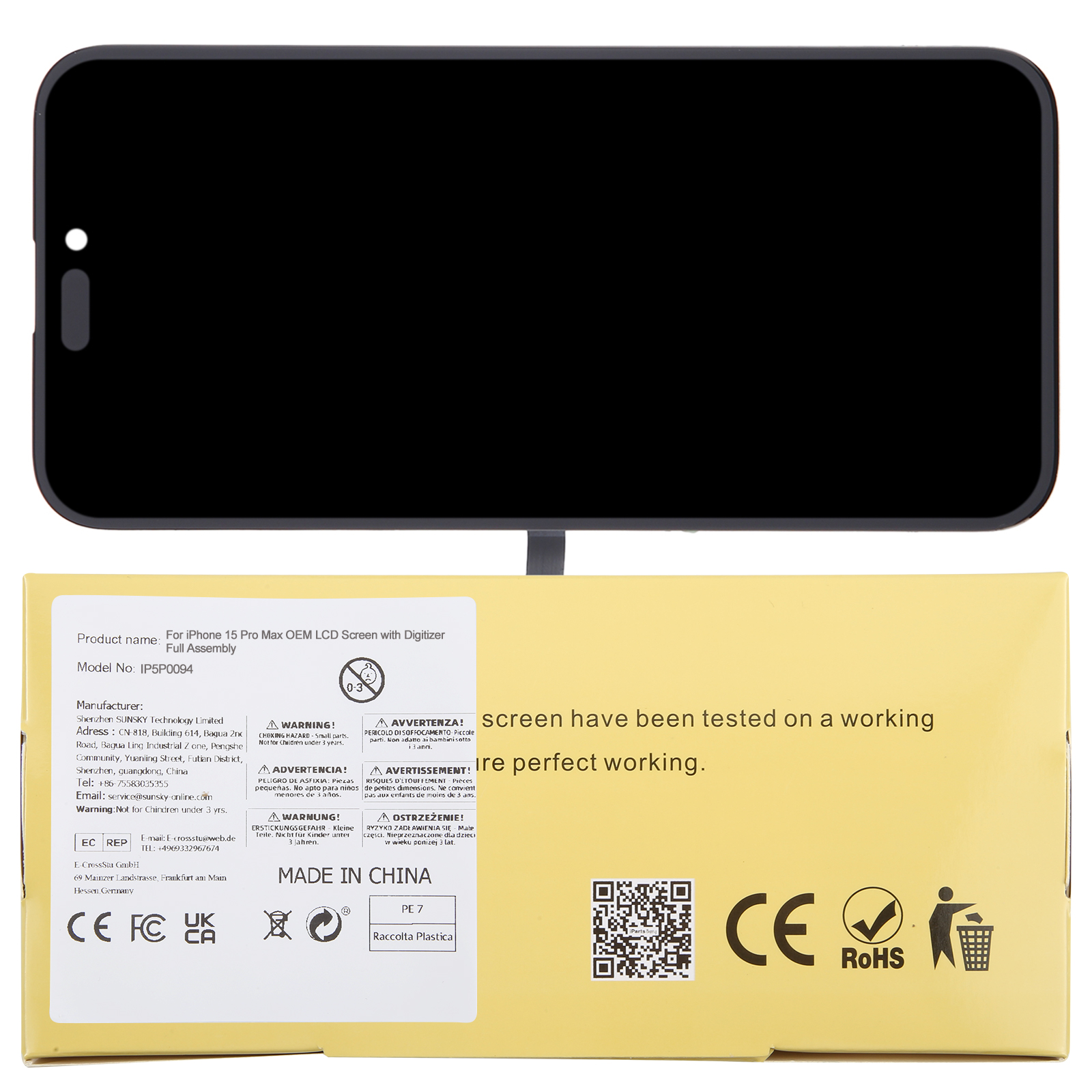 For iPhone 15 Pro Max OEM LCD Screen
