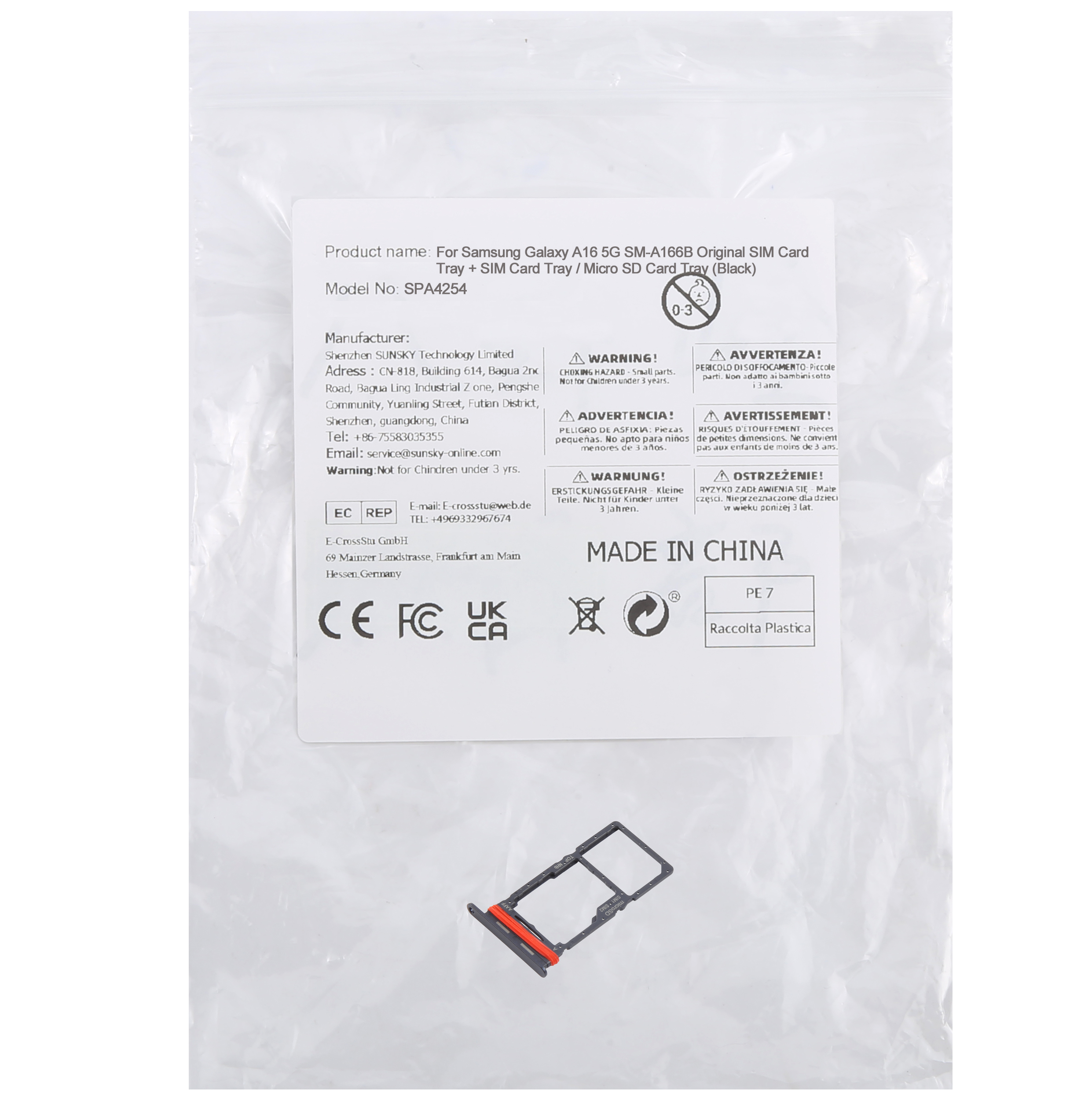 For Samsung Galaxy A16 5G SM-A166B Original SIM + SIM / Micro SD Card ...